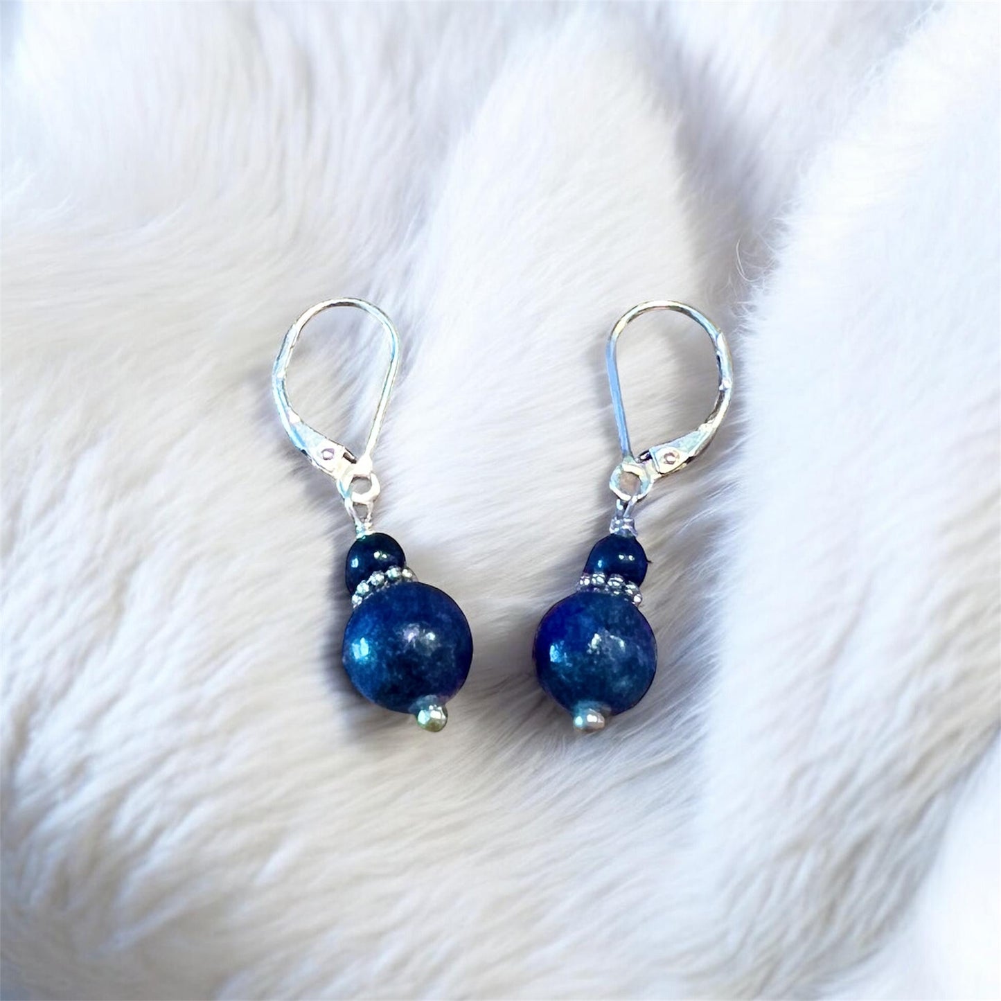 Lapis Lazuli Leverback Earrings – Shimmer & Gems (Philippines)
