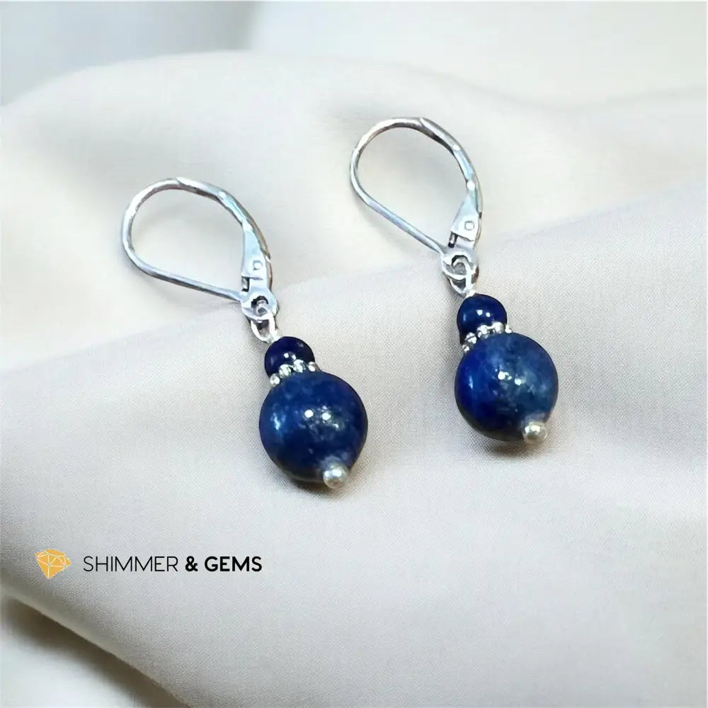 Lapis Lazuli Leverback Earrings – Shimmer & Gems (Philippines)